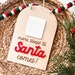 Personalized Santa Name Tag, Santa Gift Tag, Santa Ornament, Christmas ...