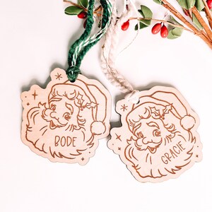 Personalized Santa Name Tag Santa Gift Tag Santa Ornament - Etsy
