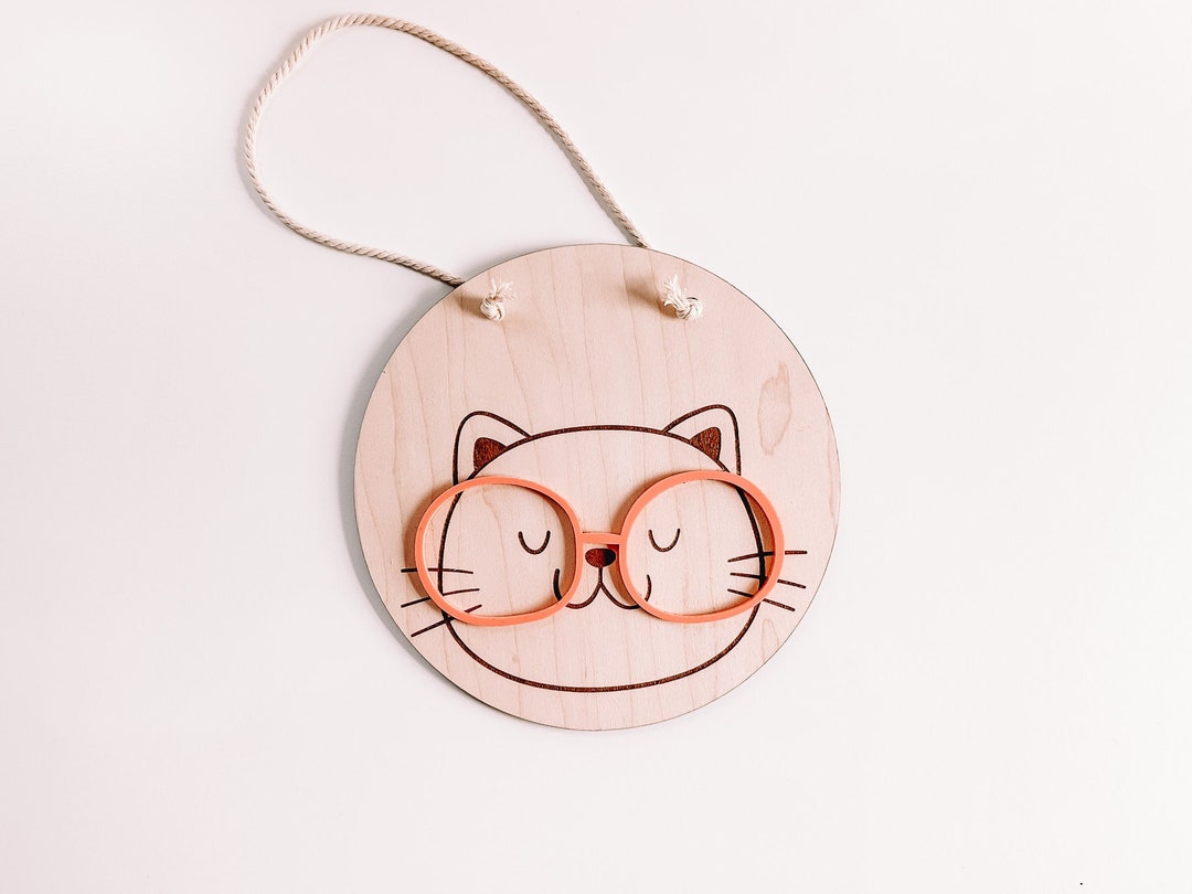 Cat Wood Sign, Mini 6" Round Wood Sign, Boho Baby Decor, Nursery Sign ...