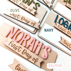 Personalized First Day of School Sign, Back to School Prop, Custom ...