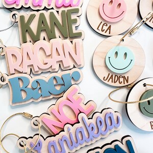 Backpack Tags, Kids Keychains, Acrylic Keychain, Name Tag, Kids Luggage ...