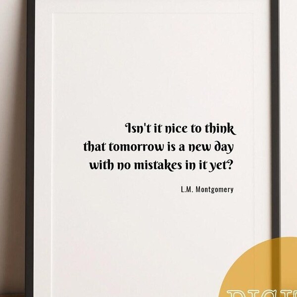 L M Montgomery Quote - Etsy