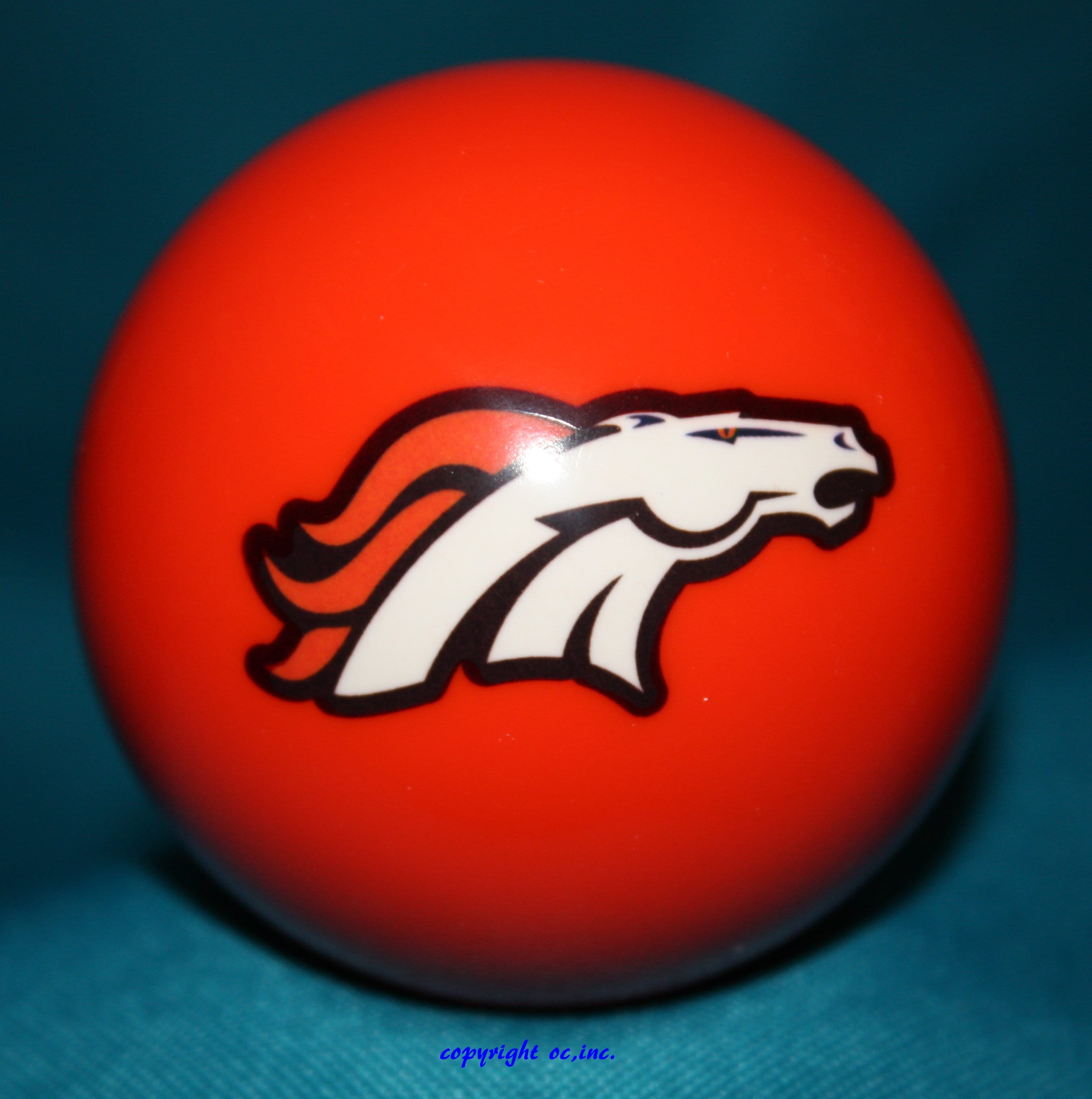 Officially Licensed NFL Denver Broncos Orange Billiard Pool Cue Ball - Etsy