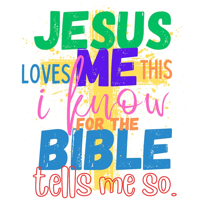 Jesus Loves Me PNG - Etsy