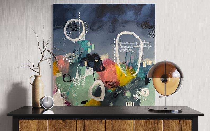 Original Abstract Acrylic Painting on Gallery Wrapped Canvas • Habitual ...