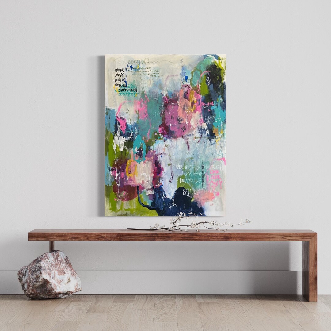 Original Abstract Acrylic Painting on Gallery Wrapped Canvas • Fine and ...
