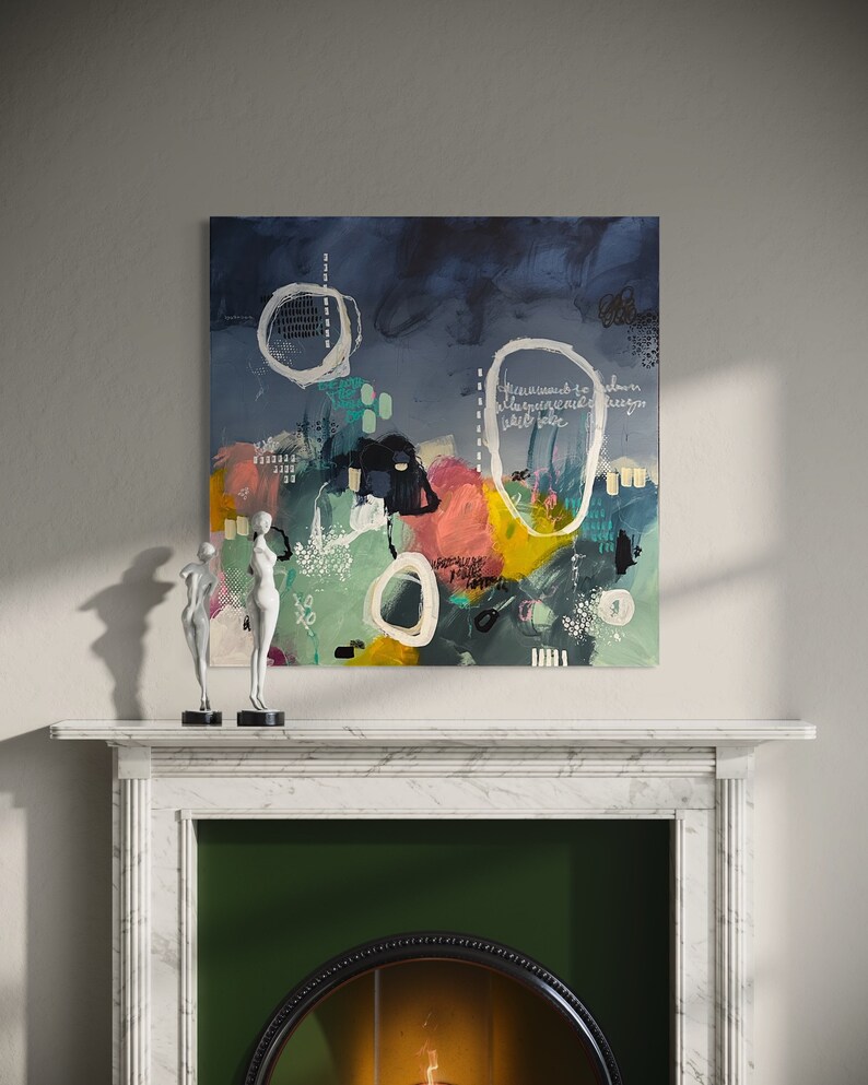 Original Abstract Acrylic Painting on Gallery Wrapped Canvas • Habitual ...