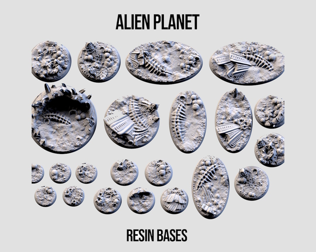 Alien Planet Scenic Resin Bases by Txarli Factory for Tabletop ...