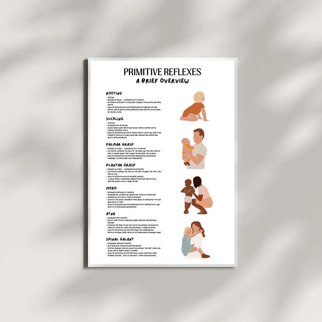 Primitive Reflex Poster / Handout - Etsy