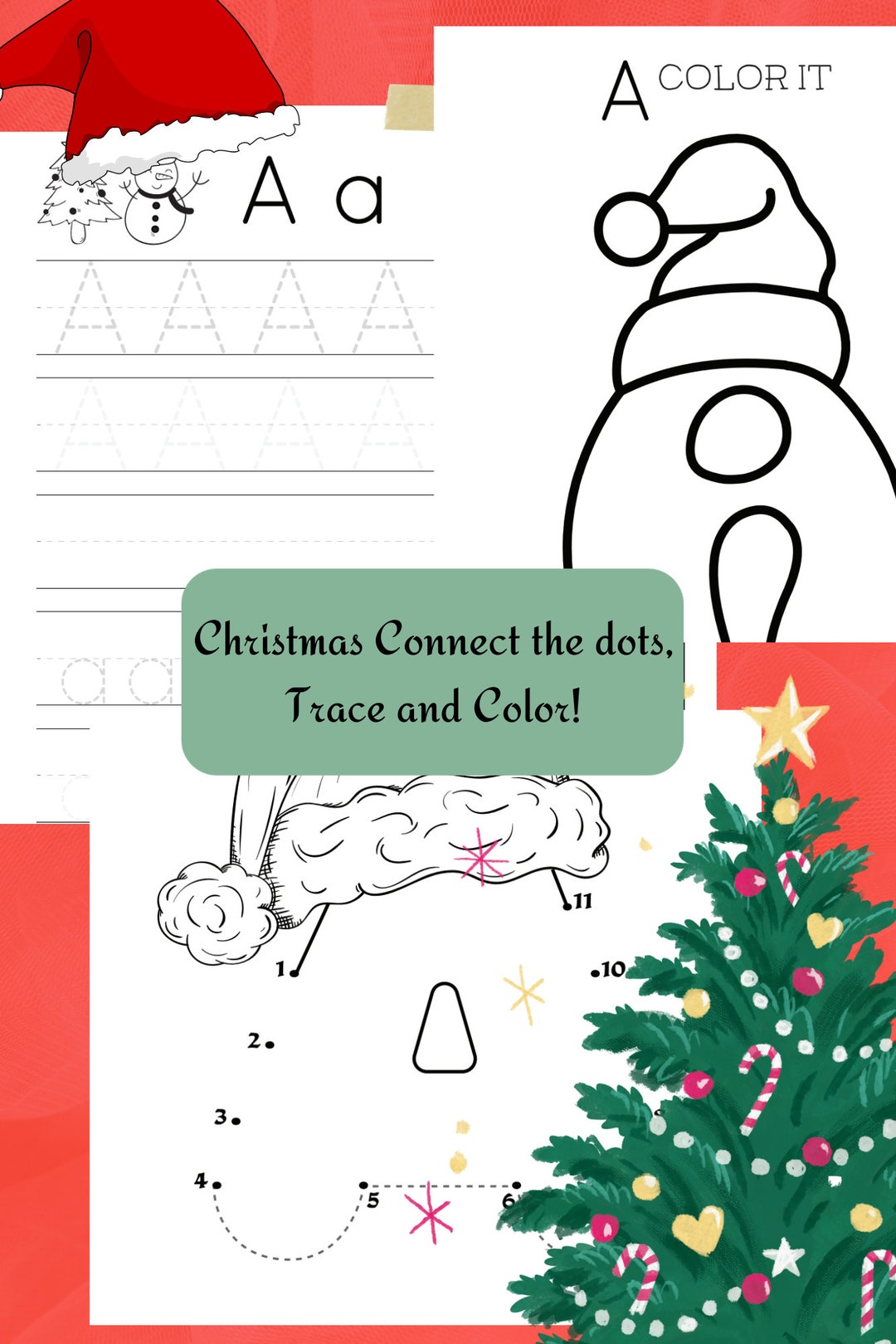 Fun Kids Activities for Christmas - Connect the Dots, Trace the ...
