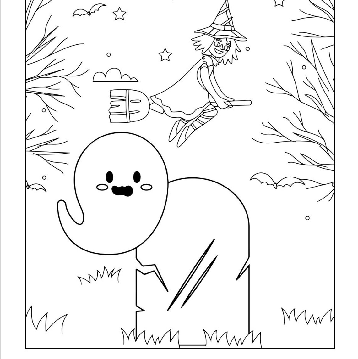 Halloween Printable Coloring Pages, Fun Halloween Activity! Vol.1 - Etsy
