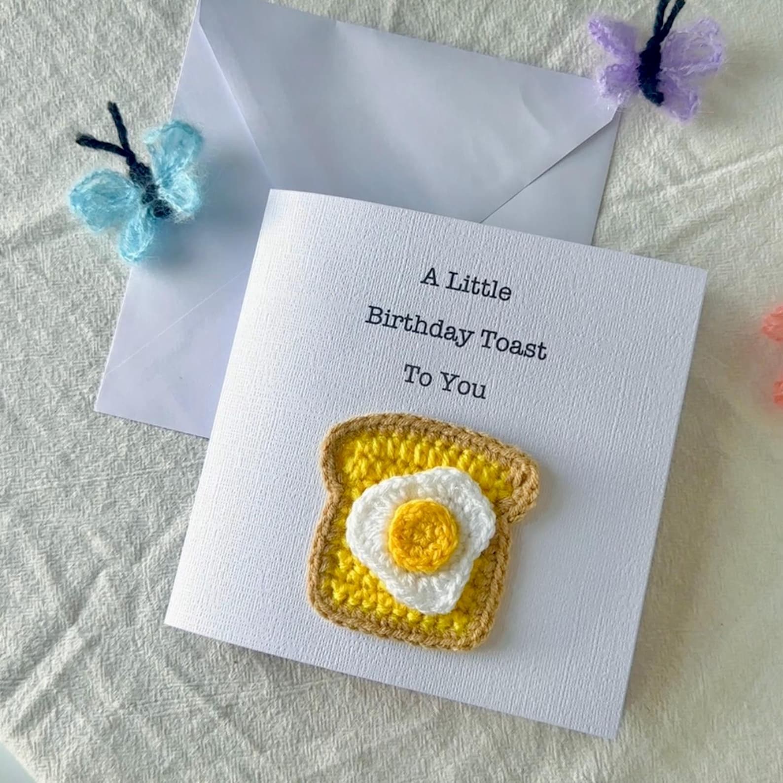 Crochet Birthday Card-greeting Card-personalised Card-handmade Card ...