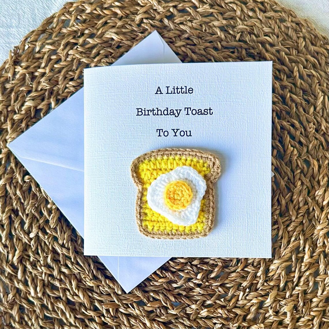 Crochet Birthday Card-greeting Card-personalised Card-handmade Card ...