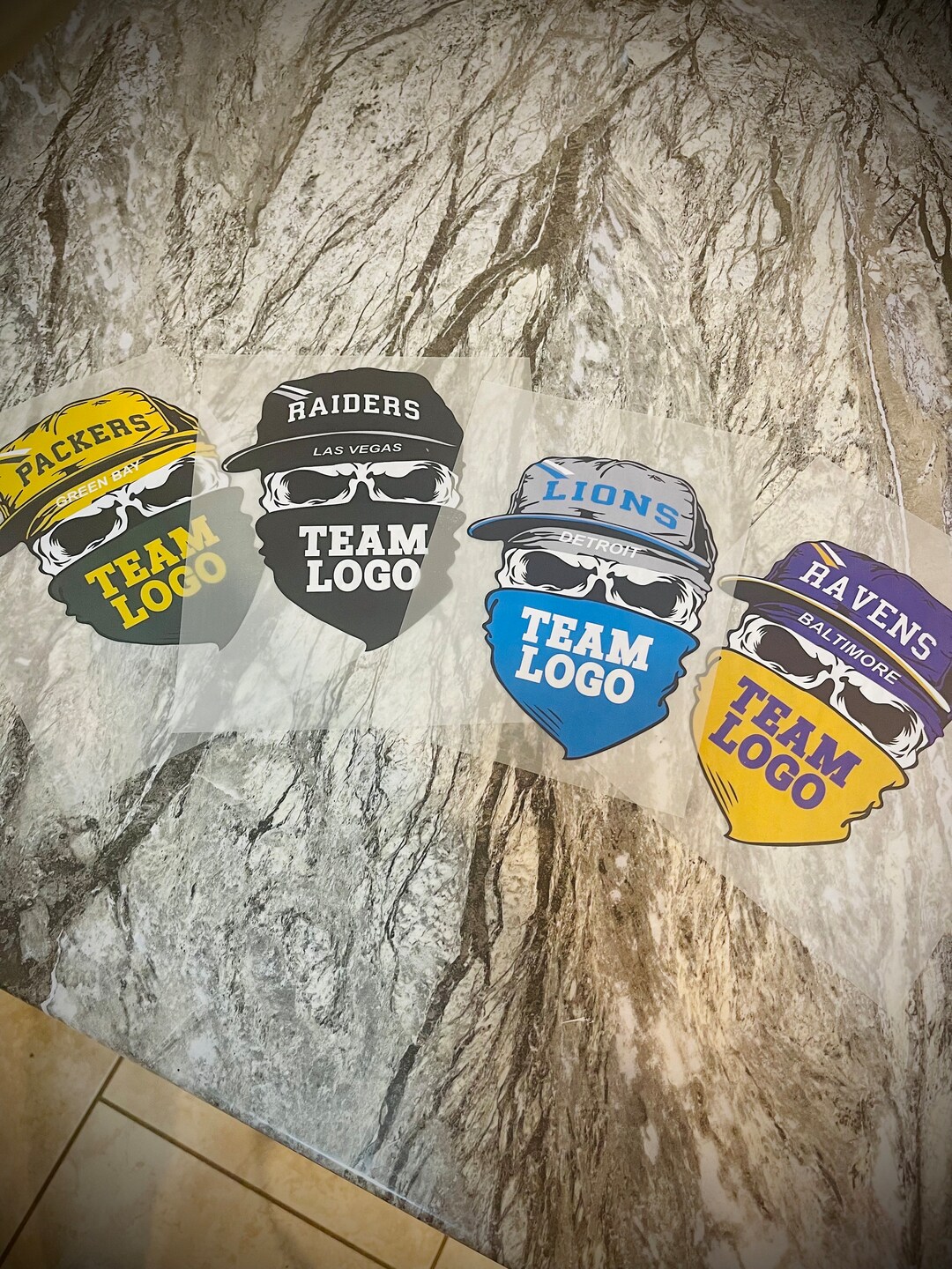 American Football DTF Skull Transfers - Etsy