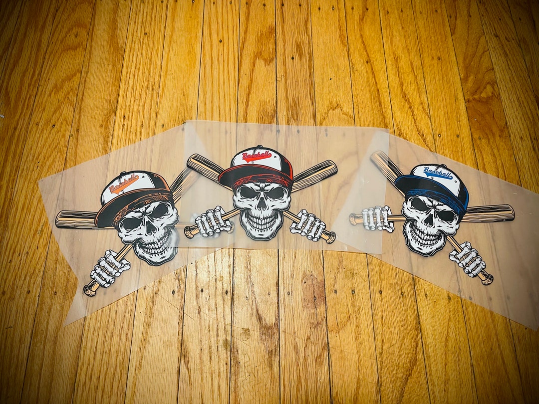 American Baseball DTF Skull Transfers - Etsy