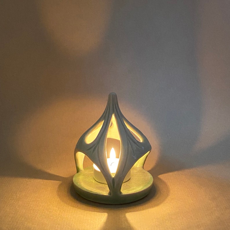 Hand Carved Ceramic Luminary - Etsy