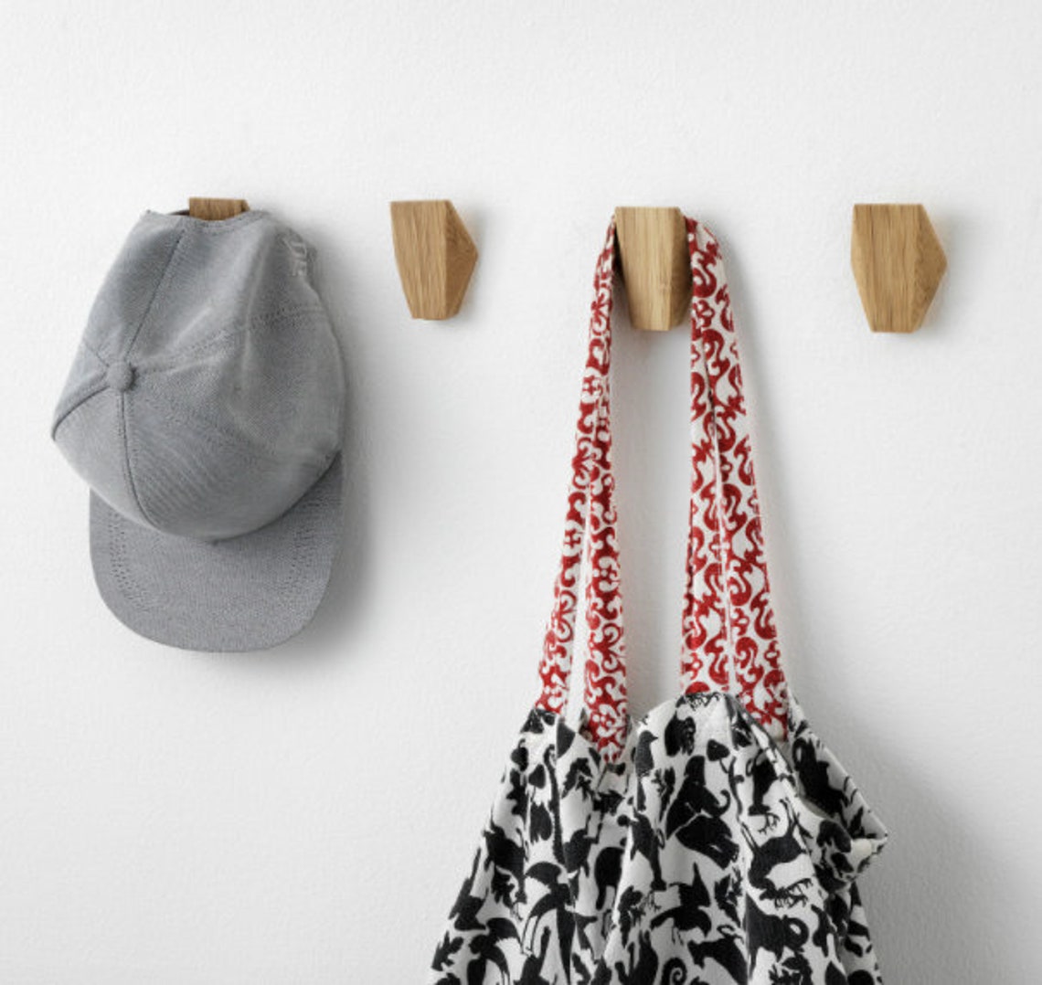 Scandinavian-inspired Wood Wall Hooks Home Decor Coat Hooks - Etsy