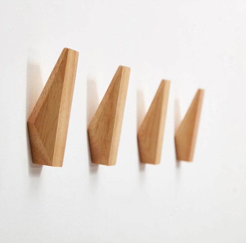 Japanese-inspired Wood Wall Hooks, Home Decor, Coat Hooks, Wall Hanger ...