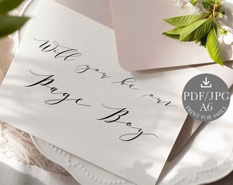 Will You Be Our Page Boy Card PRINTABLE Page Boy Proposal - Etsy