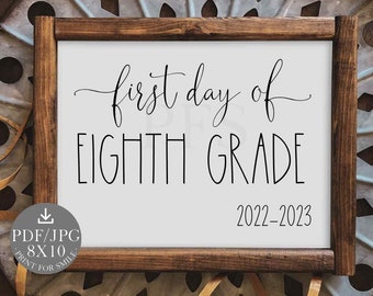 8th Grade Printable Sign - Etsy