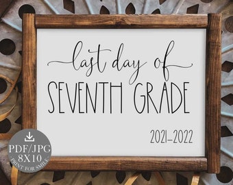 Last Day of Seventh Grade - Etsy