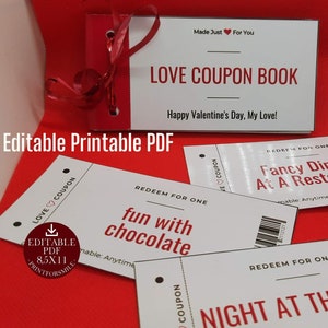 Love Coupon Book Printable Editable Him - Etsy