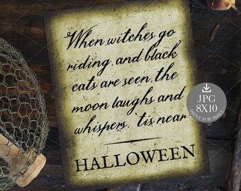 16 Oz When Witches Go Riding and Black Cats Are Seen Halloween Libbey ...