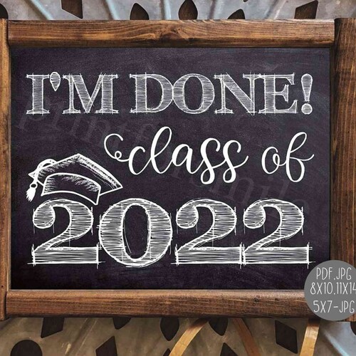Class of 2023 I'm Done Sign High School Graduation - Etsy