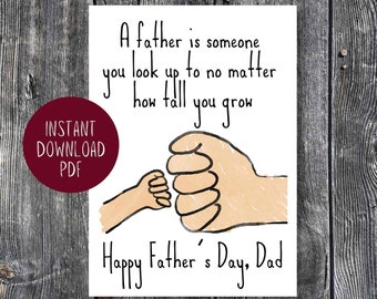 Superhero Dad Card, Father's Day Card, Card From Son, Digital Fathers ...