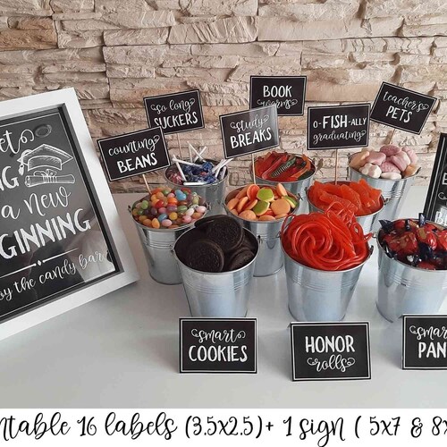 Graduation Candy Buffet Labels and Sign Graduation Party - Etsy Canada