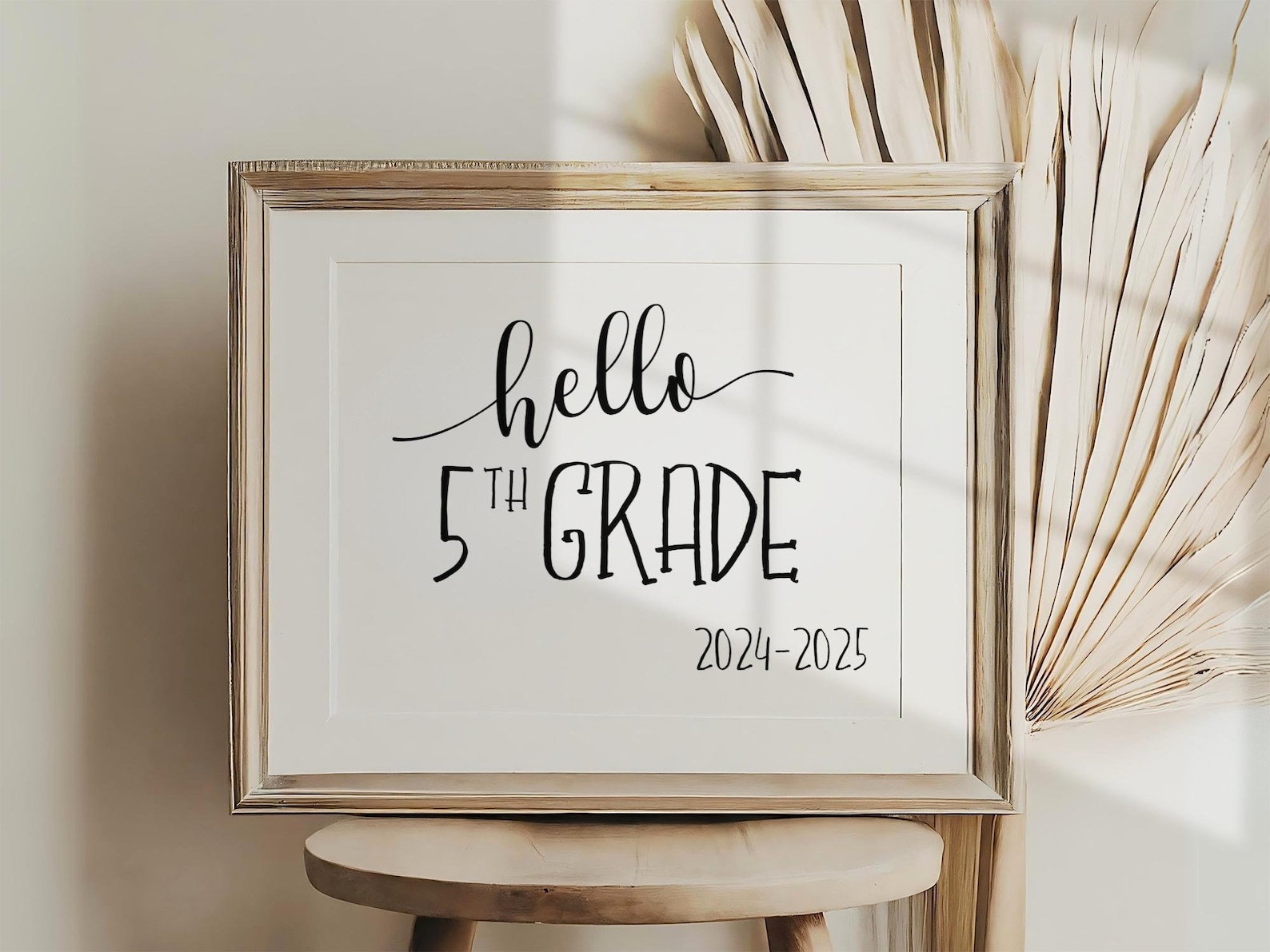 Hello 5th Grade Sign, First Day of 5th Grade, PRINTABLE, Instant ...