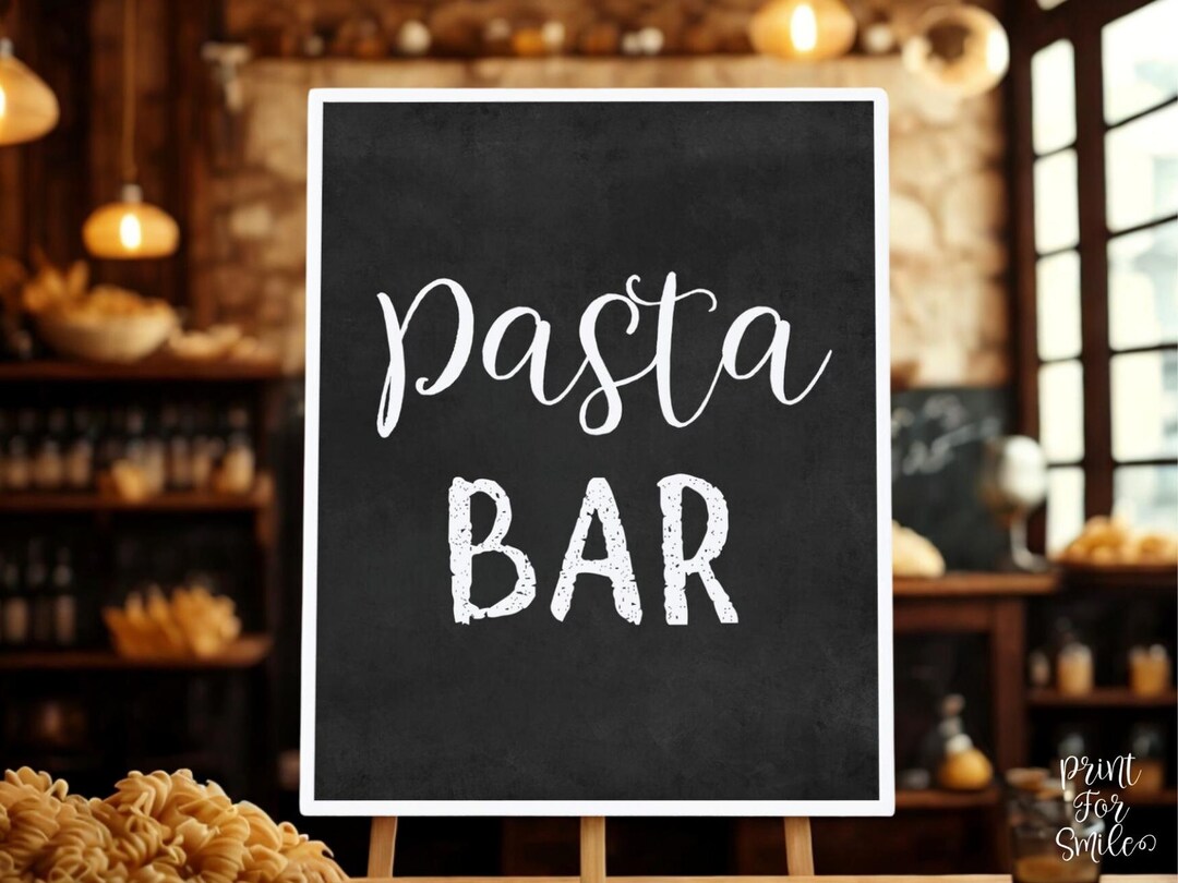 Pasta Bar Sign PRINTABLE Graduation Sign, Grad Party Decor, Table Sign ...