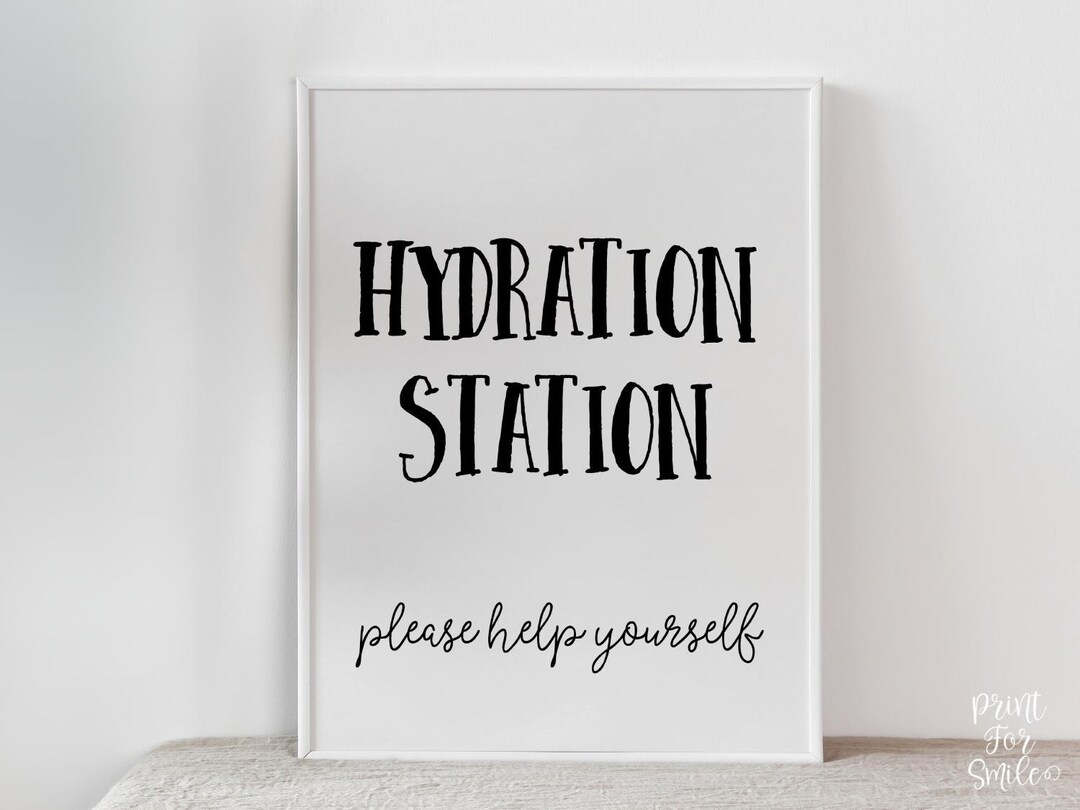 PRINTABLE Hydration Station Sign Graduation Party Sign, Party ...
