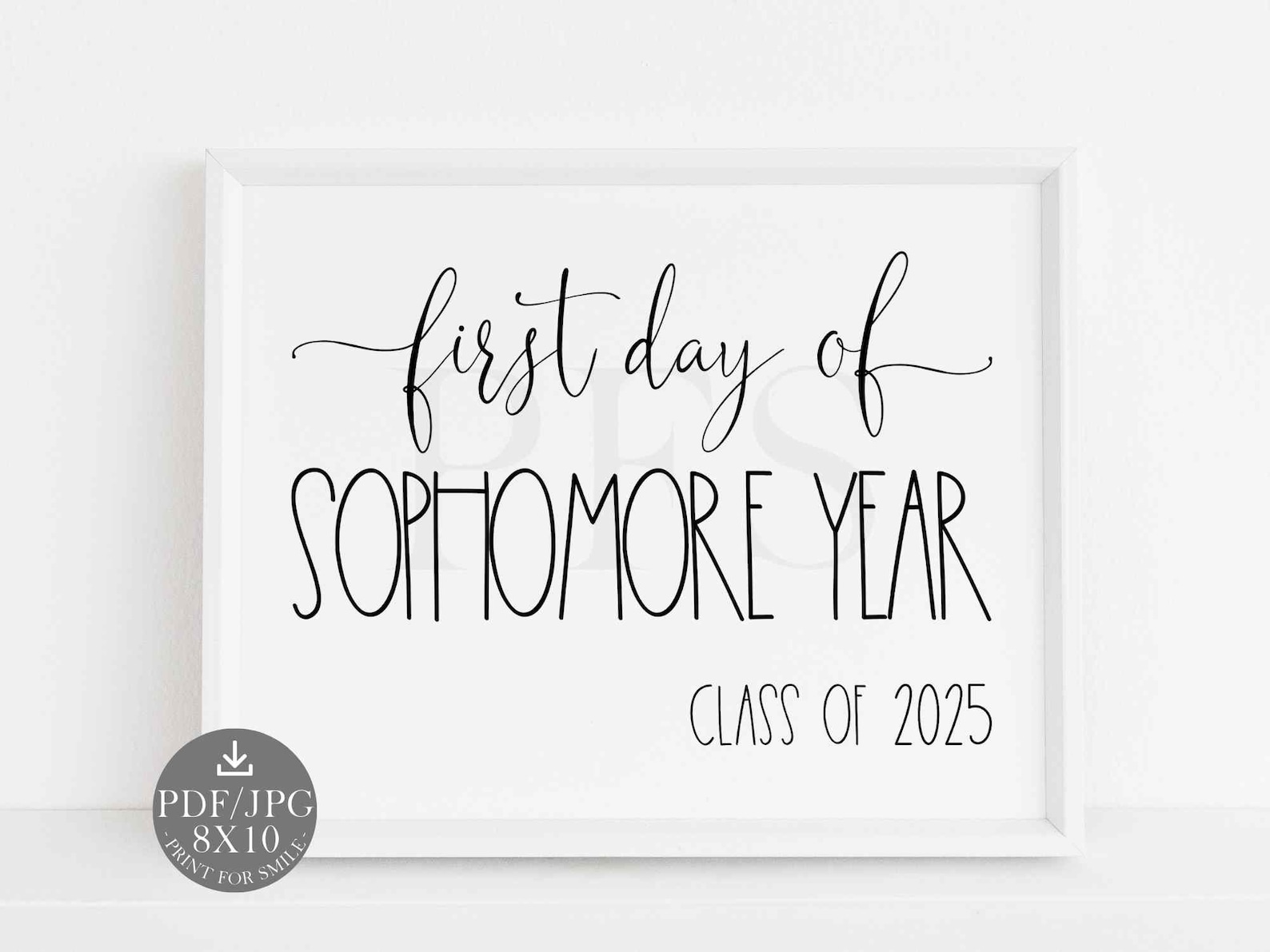 First Day of Sophomore Year Sign PRINTABLE - Etsy