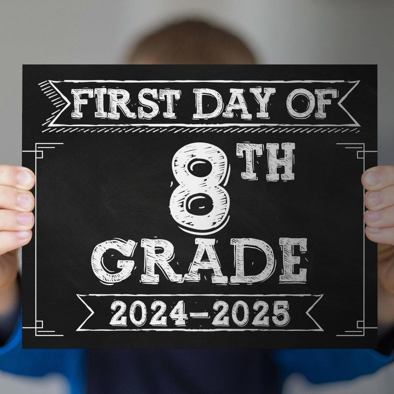 First Day of 8th Grade - Etsy