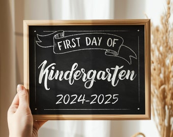 First Day of Kindergarten, Chalkboard Sign, First Day of School, Back ...