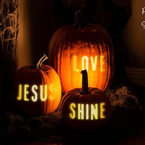 Christian Pumpkin Carving Stencil, Jesus Template, Faith Pattern ...