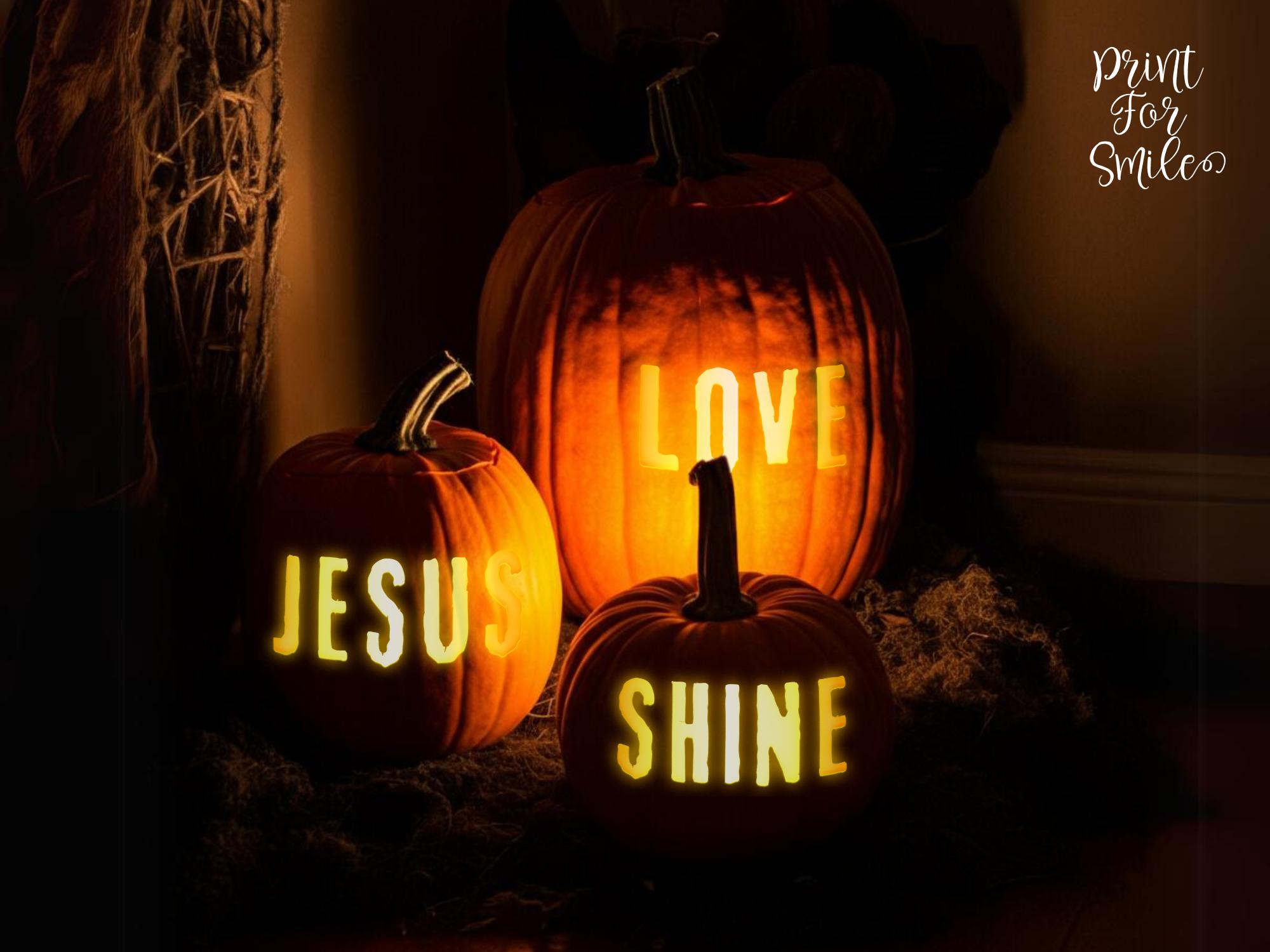 Christian Pumpkin Carving Stencil, Jesus Template, Faith Pattern ...