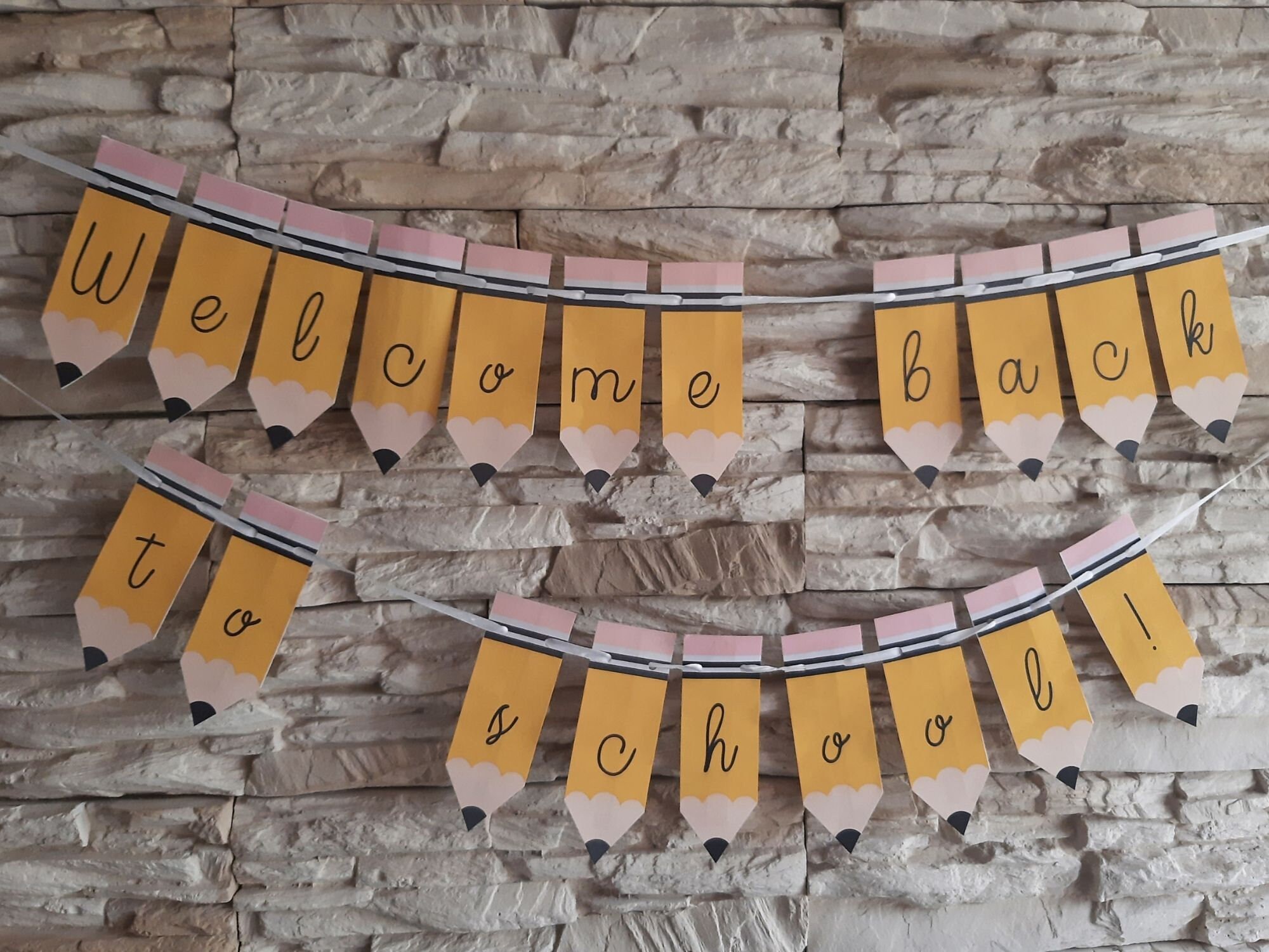 Welcome Back to School Banner Pencil PRINTABLE - Etsy