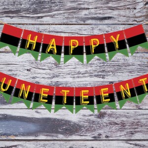 Juneteenth Banner PRINTABLE Party Decorations - Etsy