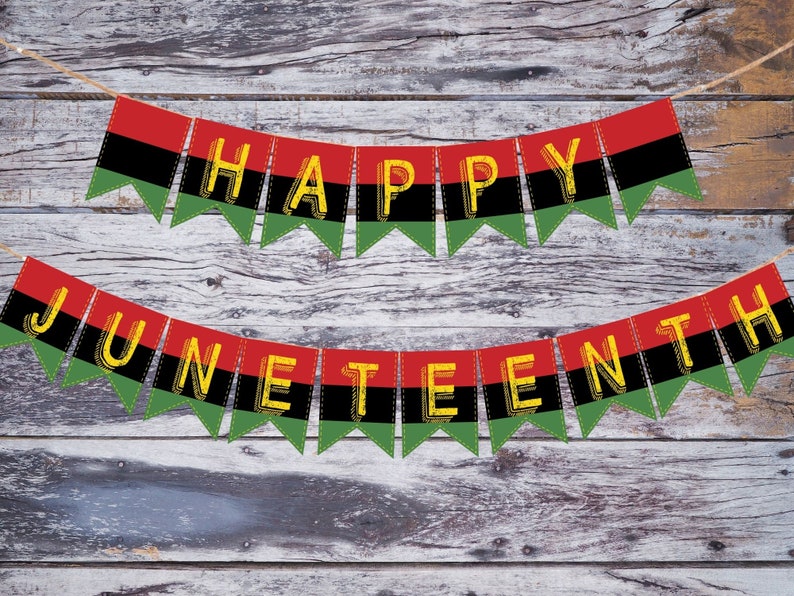 Juneteenth Banner PRINTABLE Party Decorations | Etsy
