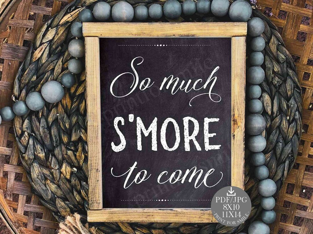 Graduation S'more Sign Party Decorations, Printable Chalkboard S’mores ...