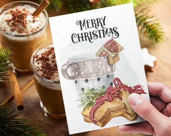 PRINTABLE Merry Christmas Card Happy Holidays Winter - Etsy