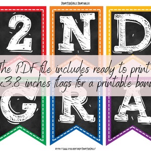 First Day of 2nd Grade Banner PRINTABLE - Etsy