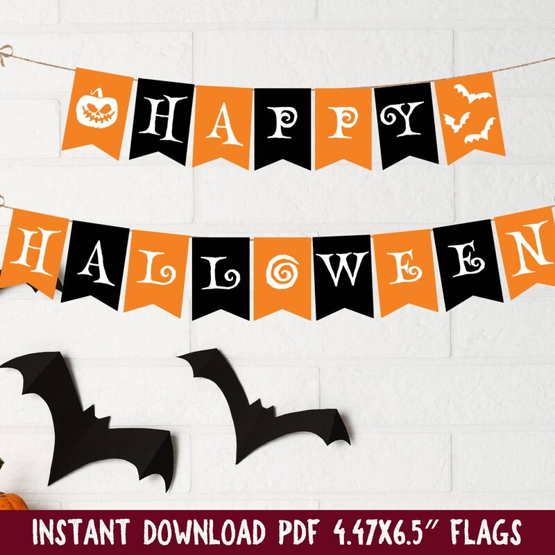 Happy Halloween Banner - Etsy