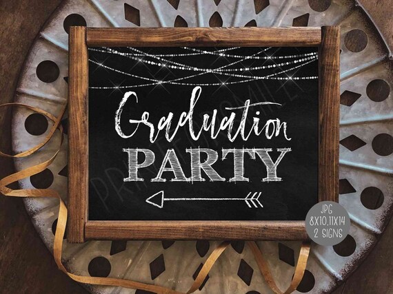 Graduation Party Direction Sign Decorations PRINTABLE - Etsy