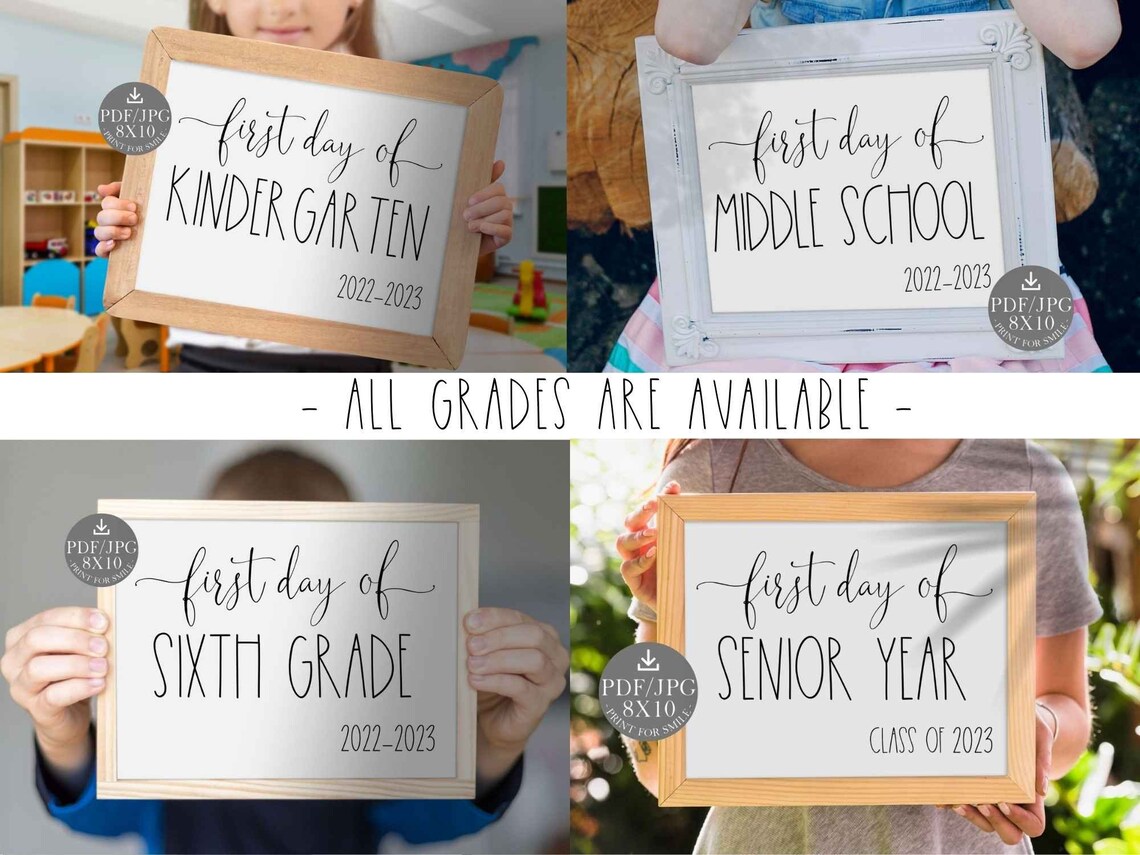 First Day of Junior High Sign PRINTABLE - Etsy