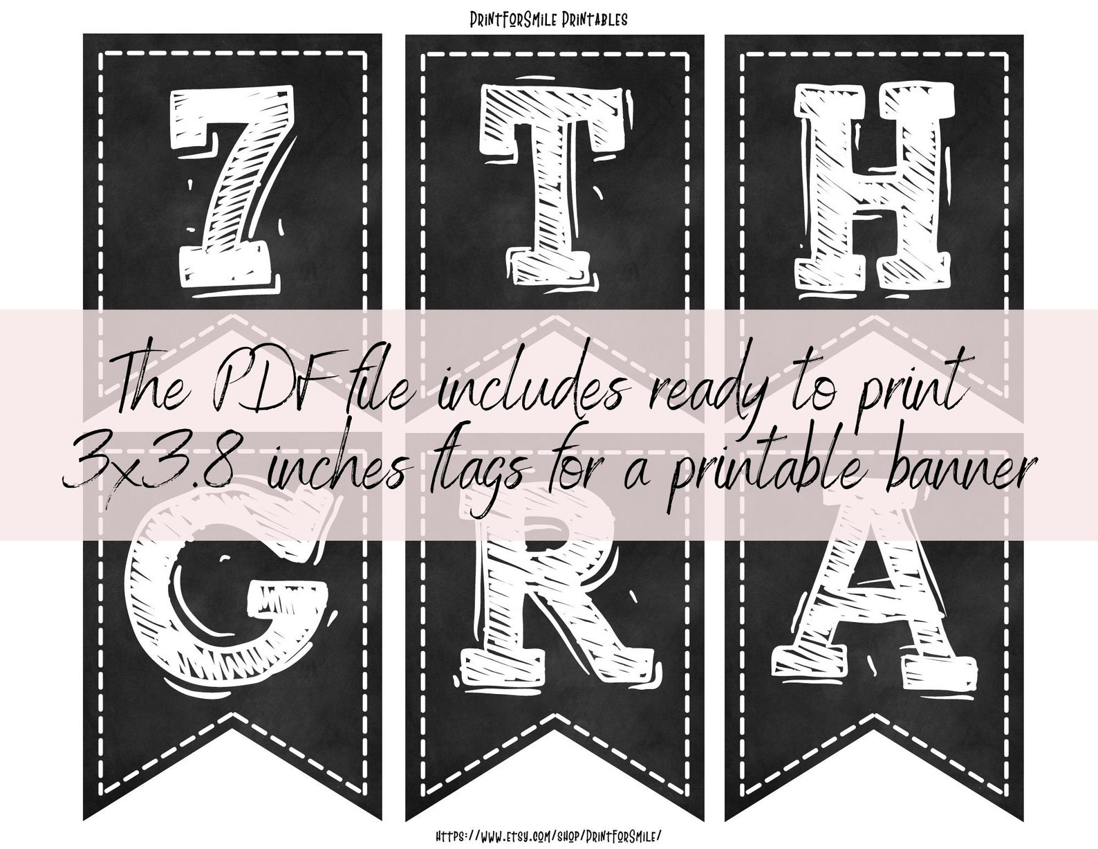 First Day Of 7th Grade Banner PRINTABLE | Etsy