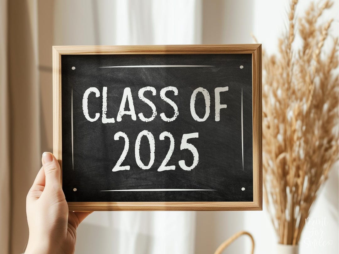 PRINTABLE Class of 2025 Sign Graduation Sign, Grad Party Decor, Photo ...