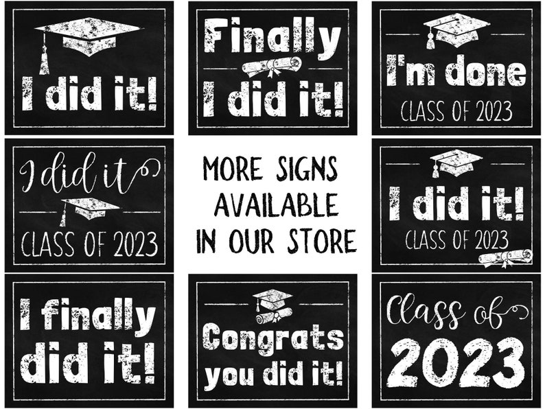 Finally I Did It Sign Printable Graduation - Etsy